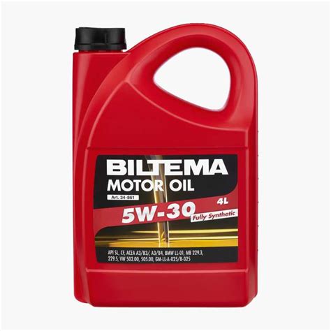 Fuldsyntetisk Motorolie 5w 30 Acea A3 B3 A3 B4 4 Liter Biltema Dk