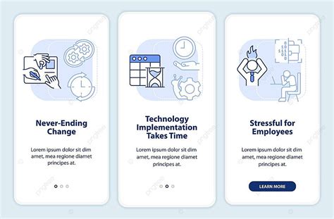 Light Blue Mobile App Screen For Onboarding In Digital Transformation The Cons Vector Phone