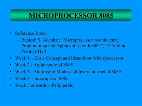 8085 Microprocessor Ramesh Gaonkar Pdf