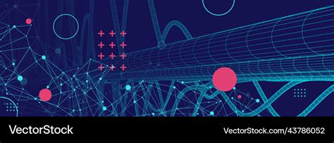 Abstract Background With A Wireframe Dynamic Vector Image