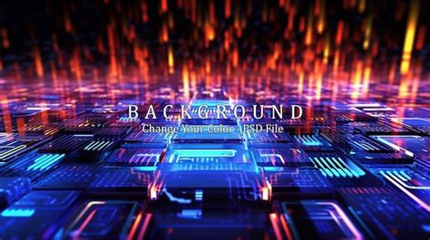 Premium Psd Abstract Tech Background Floating Numbers Hud Background Generative Ai