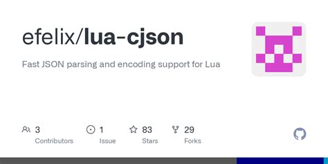 Github Efelixlua Cjson Fast Json Parsing And Encoding Support For Lua