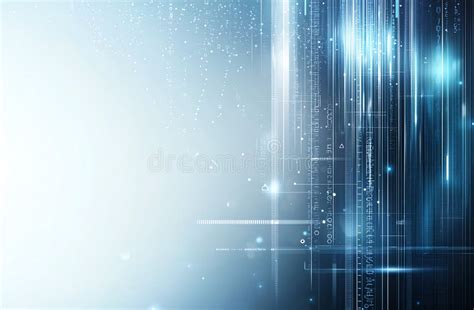 Digital Technology Background With Binary Code And Abstract Lines Conveying Sense Of Innovation