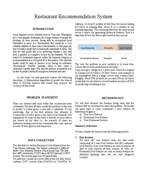 Ashish Gandhe Restaurant Recommendation System Pdf Logistic