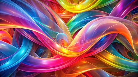 Fluid Dynamics A Flowing Abstract Of Intertwined Shapes Ai Generated Stock Illustration