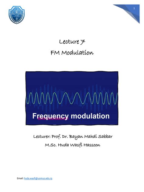 Lecture 7 Fm Modulation Pdf Frequency Modulation Detector Radio