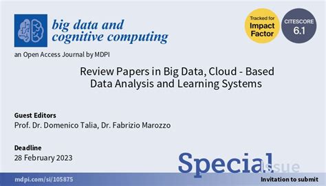 Big Data And Cognitive Computing Mdpi On Linkedin Callforreading