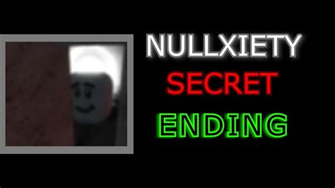 Roblox Nullxiety The One Ending Walkthrough Youtube