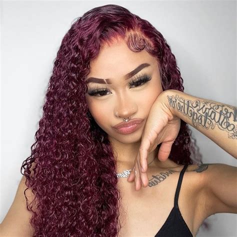 Donmily Wet And Wavy Burgundy Curly Hair 99j Jerry Curly 13x4 Lace Wig