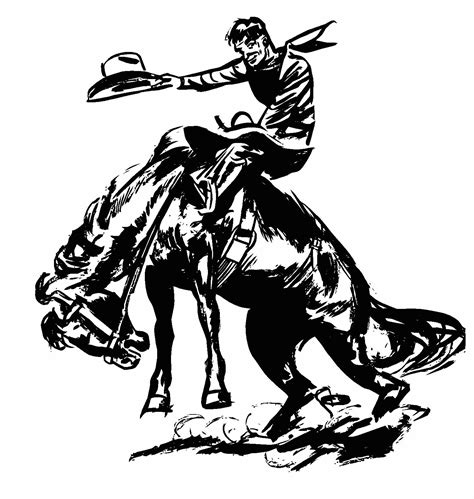 Bucking Horse Drawing