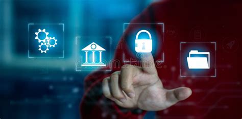 Businessman Using Technology Smart Cyber Security Data Protection Information Privacy Antivirus