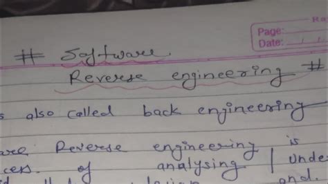 Software Reverse Engineering Handwriting Notes Reverseengineering Software Engineering