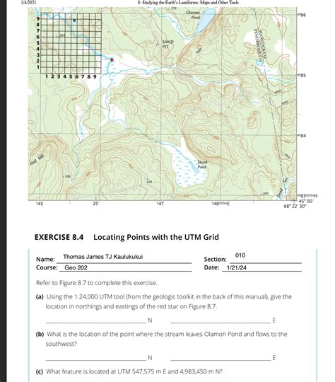 solved exercise 8 4 ﻿locating points with the utm gridname