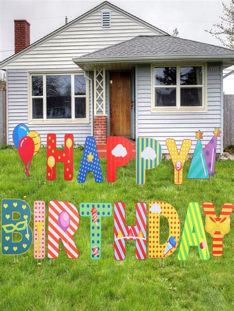 Happy Birthday Yard Signs With Stakes15 Pack Durable And Weather