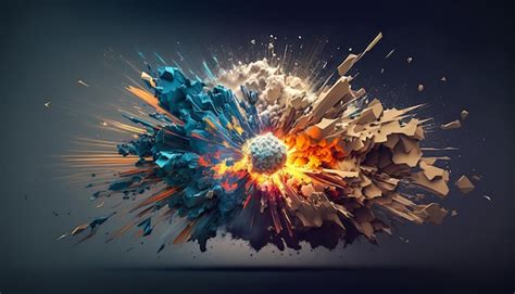 Premium Photo Vibrant Explosive Burst A Colorful Abstract Illustration Of Explosive Energy