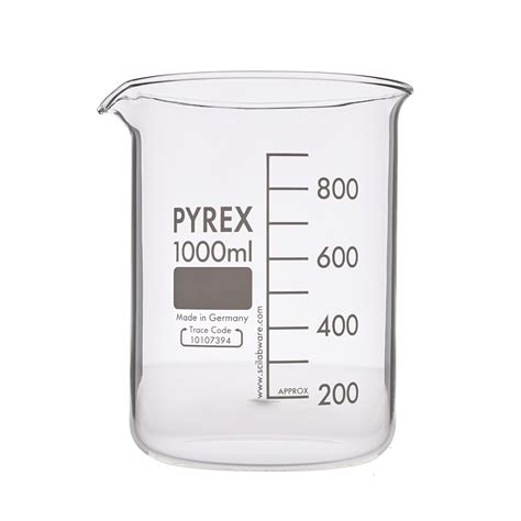 Gp052967ad Pyrex® Glass Beaker Squat Form 1000ml Pack Of 10 Gls