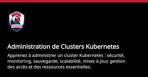 Administration De Clusters Kubernetes Devsecops