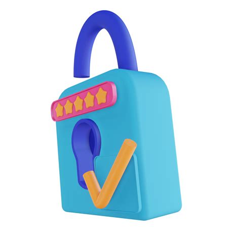 3d Illustration Password Unlock Check 10851612 Png
