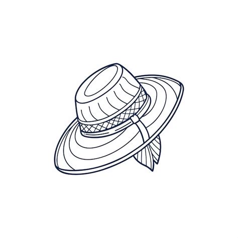 Premium Vector Hat Line Art Vector Illustration