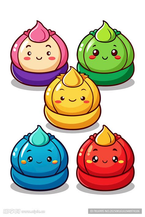 可爱多彩卡通便便造型玩偶设计图 其他 动漫动画 设计图库 昵图网