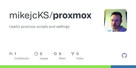 GitHub MikejcKS Proxmox Useful Proxmox Scripts And Settings