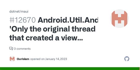 Androidutilandroidruntimeexception Only The Original Thread That