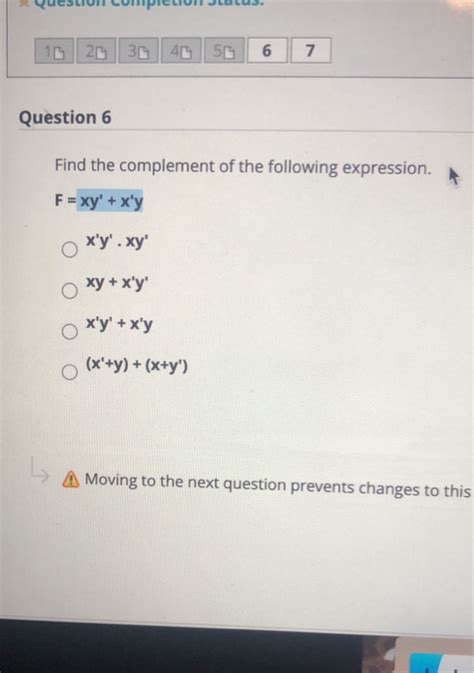 Solved Question Find The Complement Chegg Com