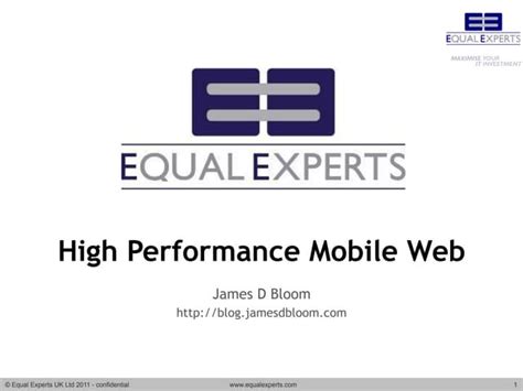 High Performance Mobile Web Ppt
