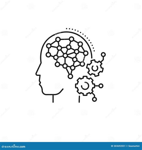 Deep Learning Line Icon Ai Artificial Intelligence Stock Illustration Illustration Of Network
