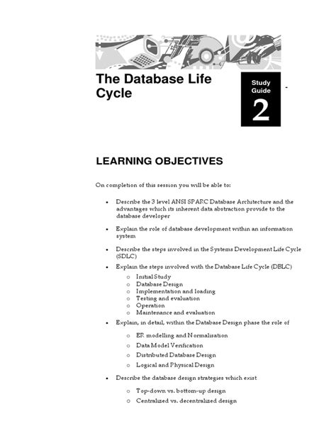 The Database Life Cycle 1 Heading 1 Pdf Databases Conceptual Model