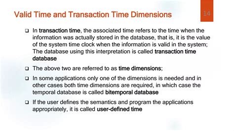 Temporal Databases Pptx Databases Computer Software And Applications
