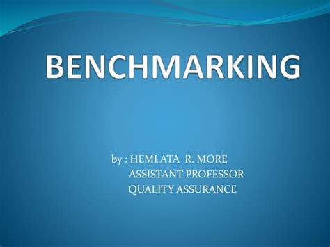 benchmarking pptx ppt