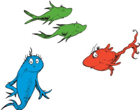Download Dr Seuss One Fish Two Fish Red Fish Blue Fish Clipart