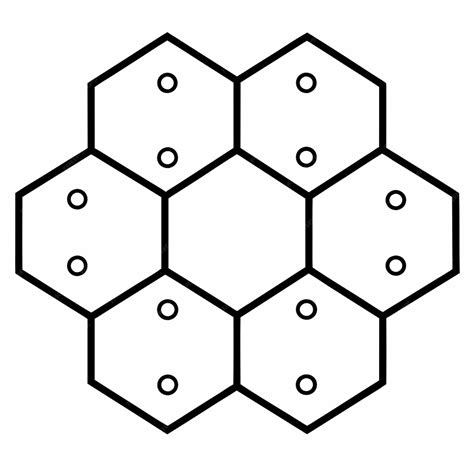 A Hexagonal Grid Pattern Resembling A Honeycomb With Some Cells