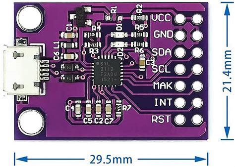 2pcs Mcu 2112 Cp2112 Debugging Board Usb To I2c Communication Module