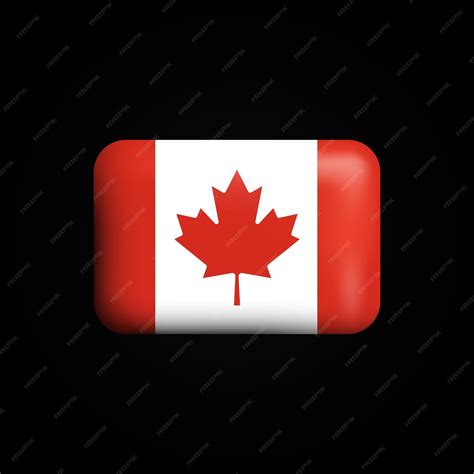 Premium Vector Canada Flag 3d Icon National Flag Of Canada