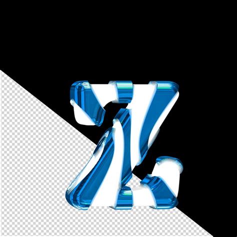 Símbolo Blanco Con Tiras Gruesas Azules Letra Z Archivo Psd Premium