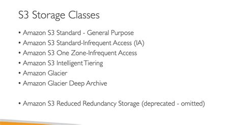 Aws S3 Different Types Of Storage Types Available In S3