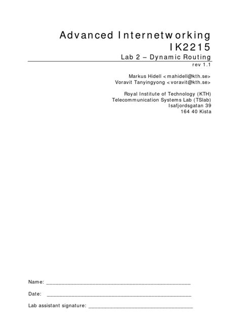 advanced internetworking lab 2 dynamic routing pdf routing router computing