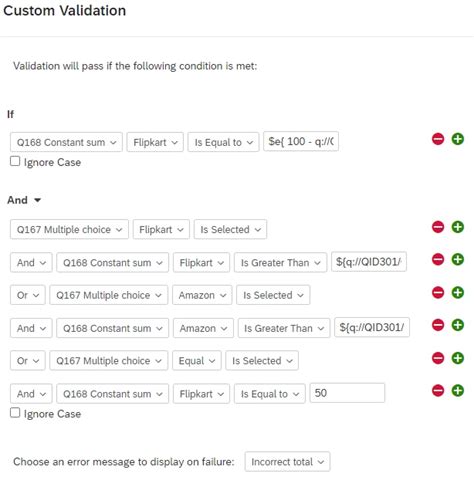 Custom Validation Based On Answer To Previous Question Xm Community