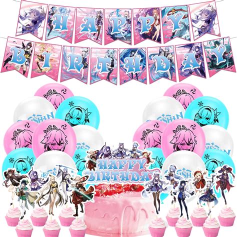 Buy 33 Pieces Genshin Impact Birthday Decorations Bestzy Genshin