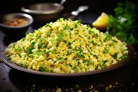 Premium Ai Image Brazilian Food Cous Cous Cassava Farofa