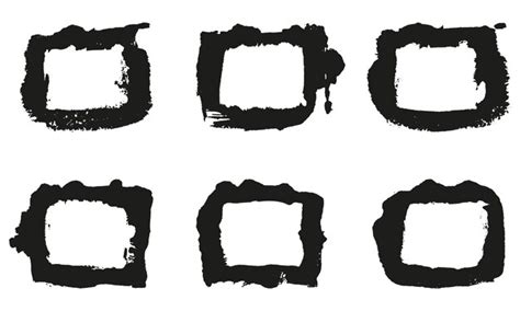 Premium Vector Brush Stroke With Rough Texture Rectangle Photo Frame