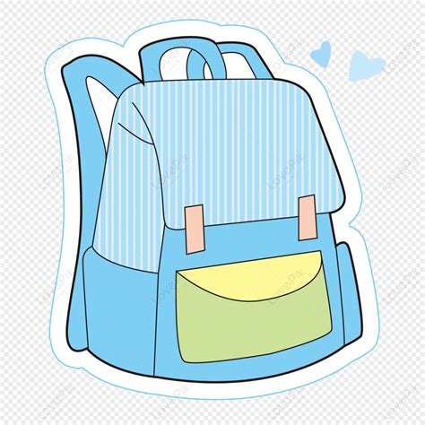 블루 학생 가방 Png 일러스트 무료 다운로드 Lovepik
