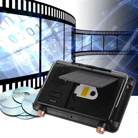 Ev 1288 휴대용 Evd 멀티미디어 플레이어 98 인치 Hd Lcd 화면 및 원격 제어 기능이있는 재생 시청 기계