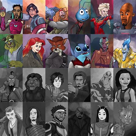 Disney Characters Collage