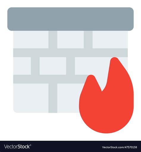Monitoring Network Traffic With A Firewall Vector Image