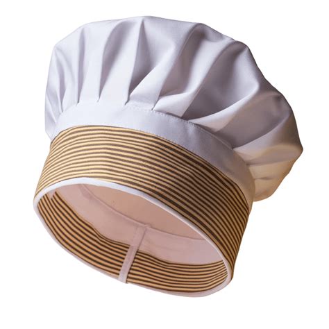Chef Cap Cotton White With Stripes Wholesalers With Best Prices Online