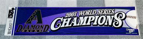 Mint 2001 Wincraft Arizona Diamondbacks World Series Championship