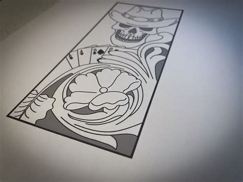 Dead Mans Hand Roper Wallet Leather Tooling Pattern Sheridan Floral